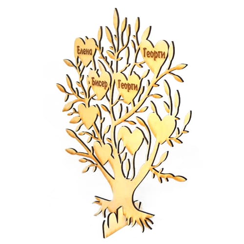 Родословно дърво, гравирано с Вашите имена